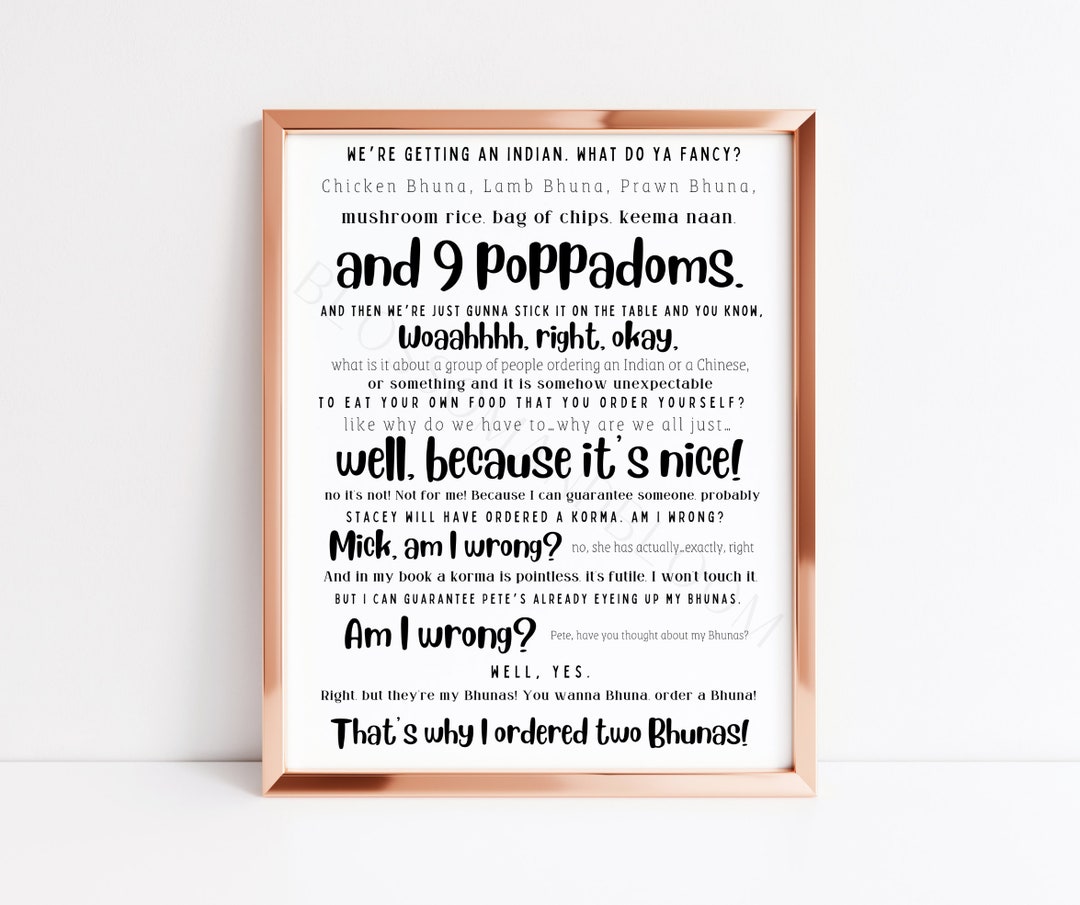 Smithy's Takeaway Order Print Gavin & Stacey - Etsy