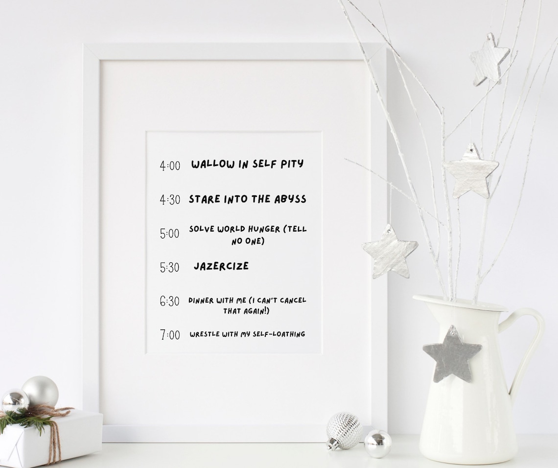 The Grinchs Schedule Print | Etsy