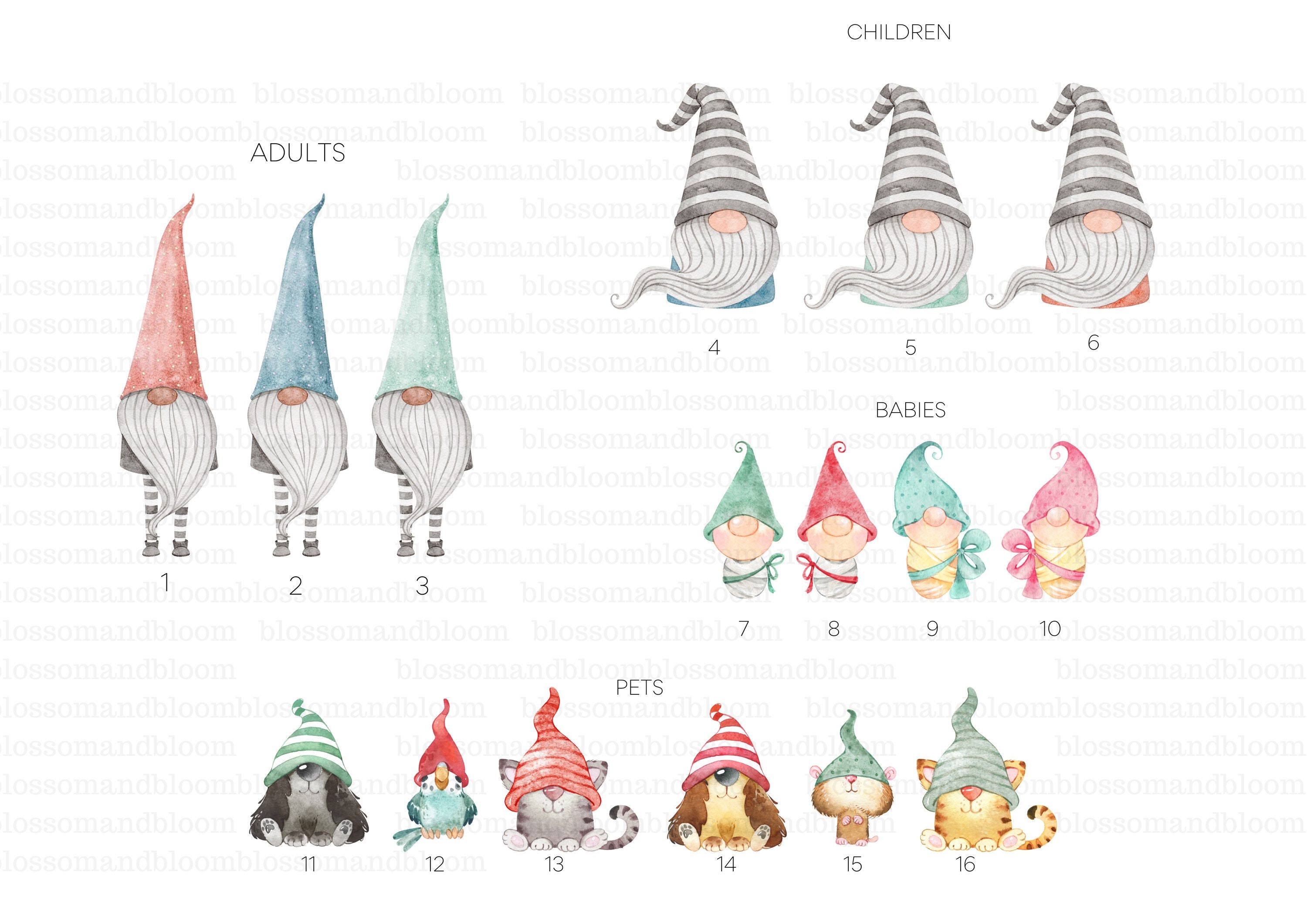 Personalised Christmas Family Gonk Print - Etsy UK