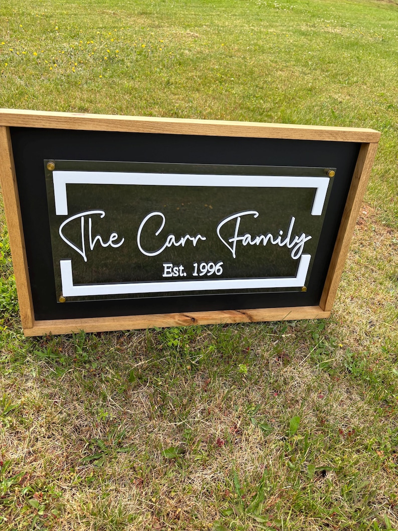 Family Sign | Family Name Sign | Wedding Gift | Anniversary Gift | Name ...
