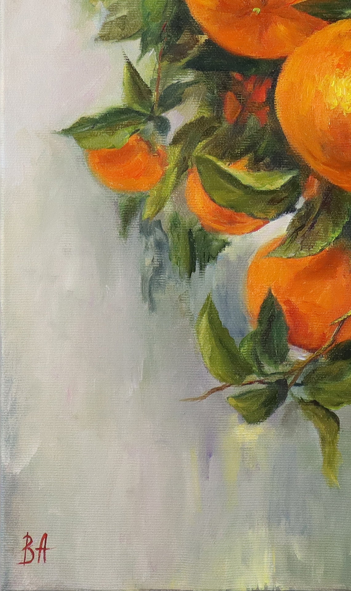 Original Oil Painting on Canvas Citrus Tree Orange Tree - Etsy