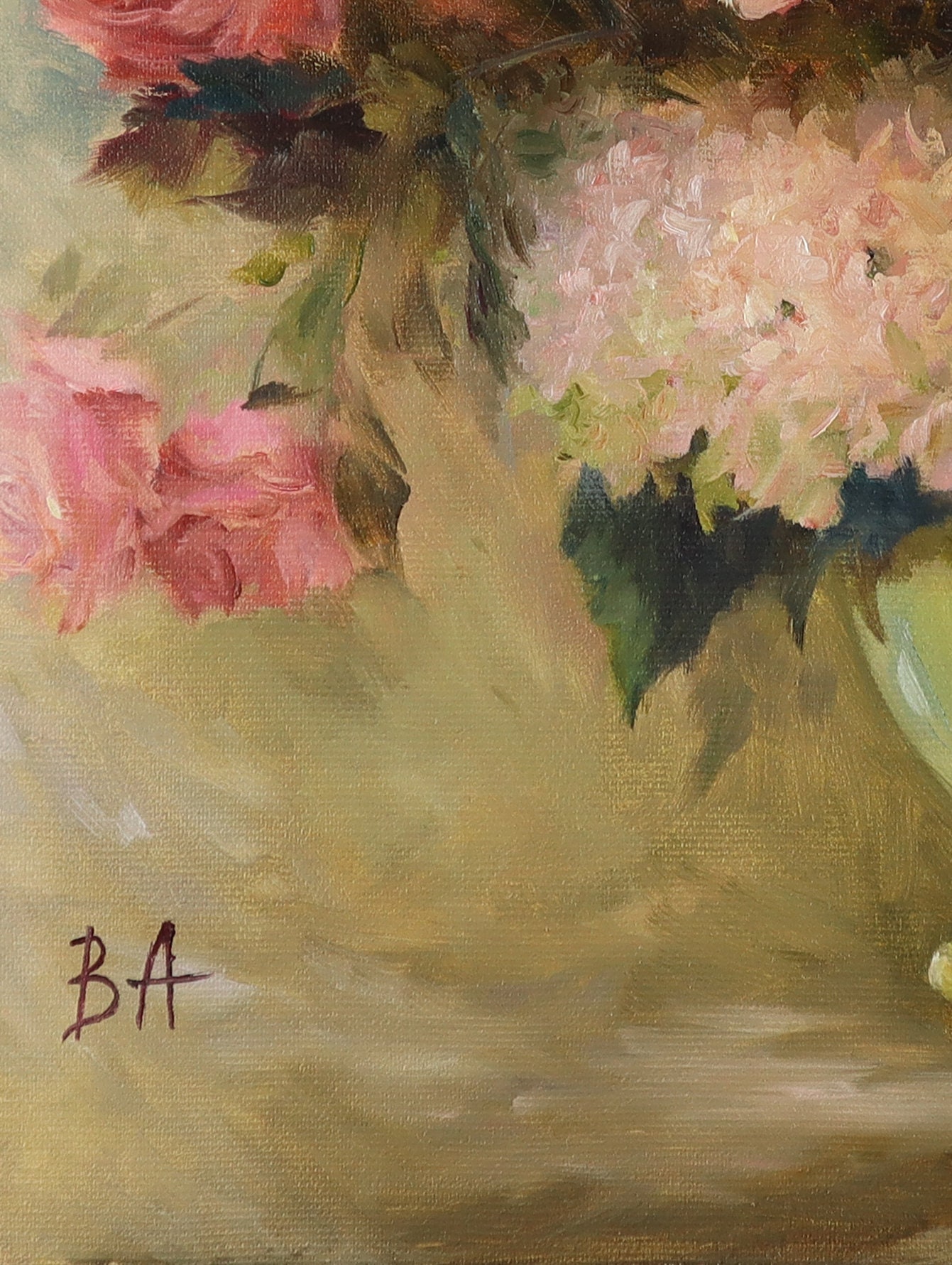 Flower oil painting on canvas Flowers in vase painting | Etsy
