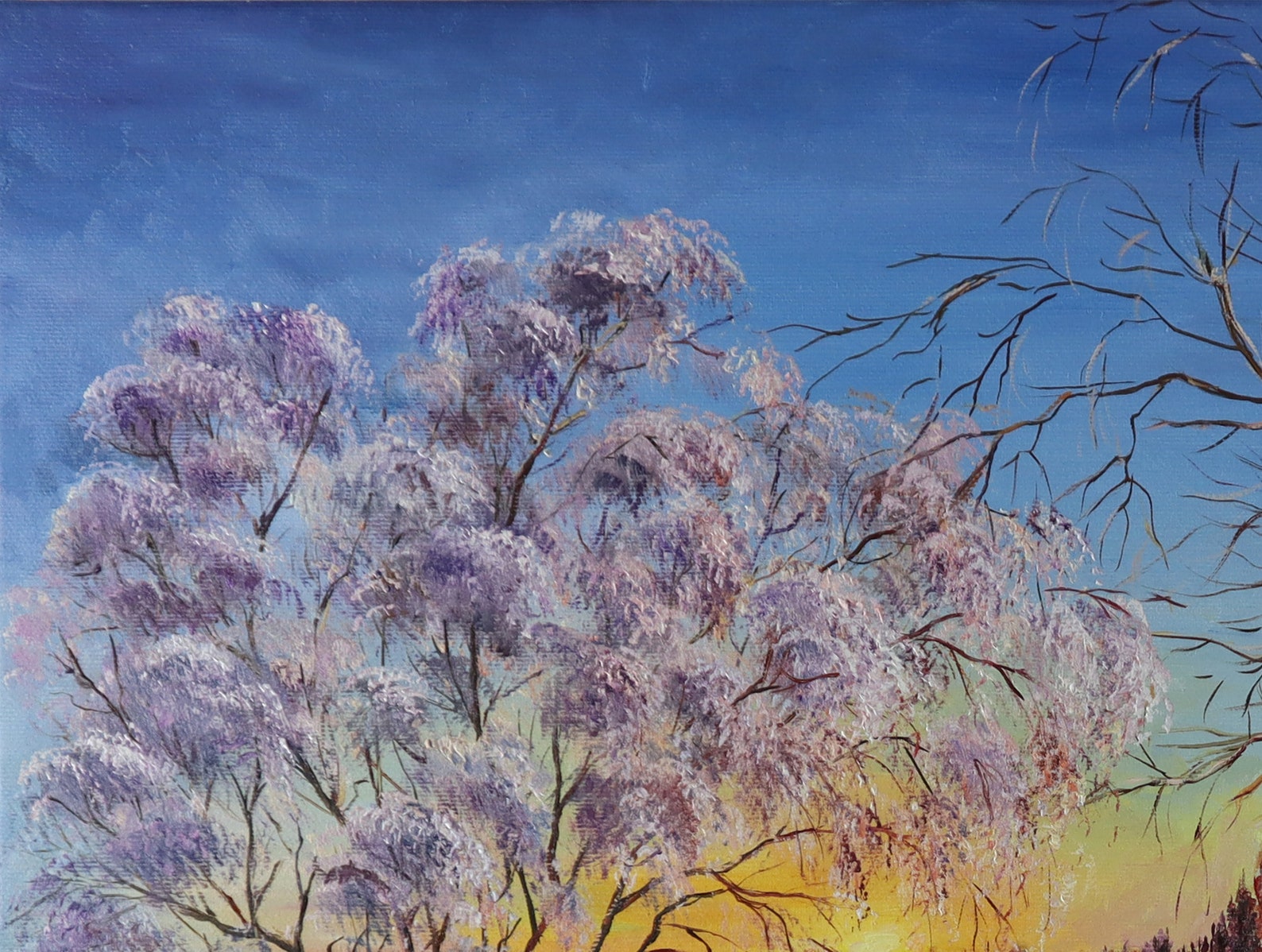 Original Oil Painting on Canvas Tree Painting Landscape - Etsy