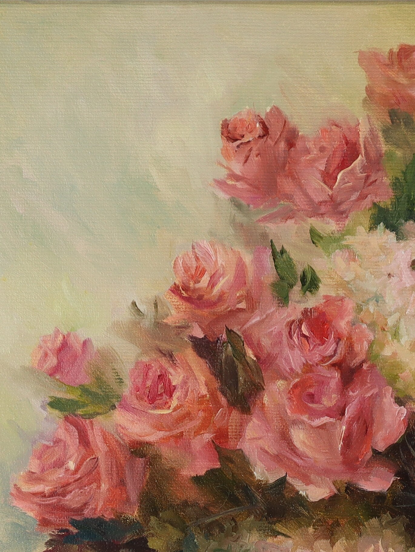 Flower oil painting on canvas Flowers in vase painting | Etsy