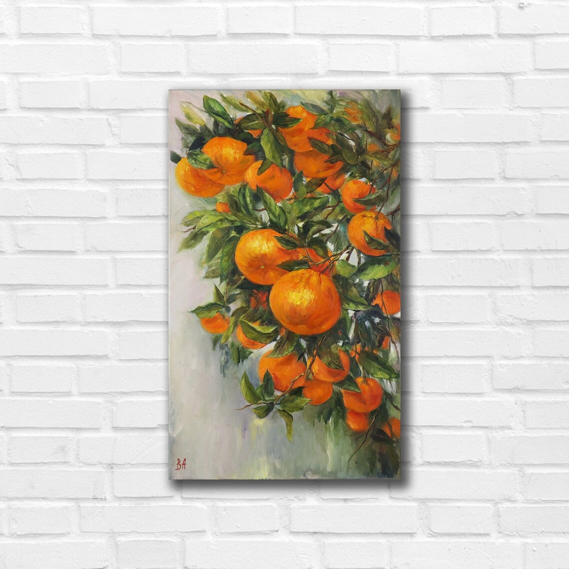 Original Oil Painting on Canvas Citrus Tree Orange Tree - Etsy