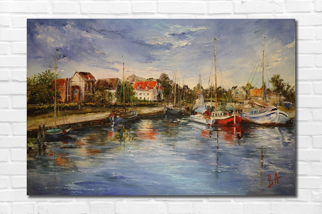 Seascape Oil Painting Sailboat Painting Sailing Art - Etsy