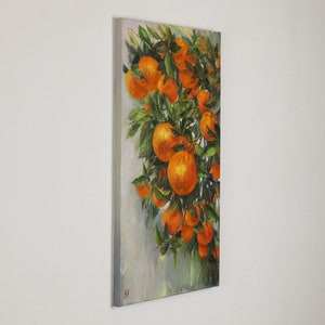 Original Oil Painting on Canvas, Citrus Tree, Orange Tree Painting ...