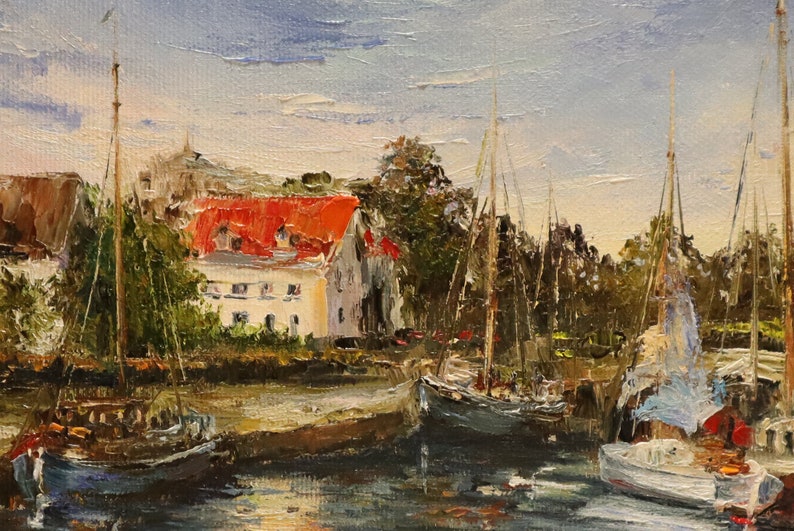 Seascape Oil Painting Sailboat Painting Sailing Art - Etsy