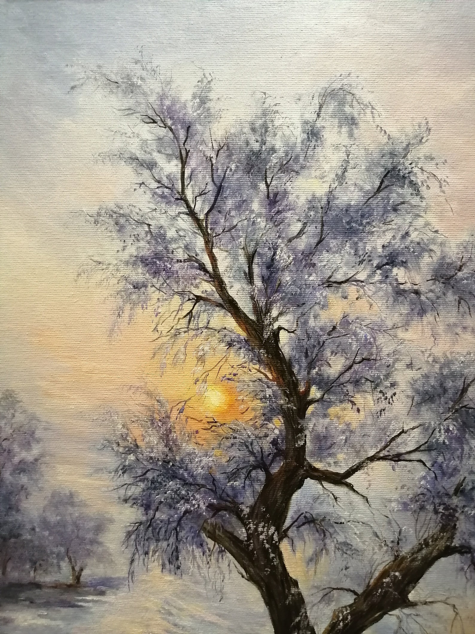 Original Oil Painting on Canvas Tree Painting Landscape - Etsy