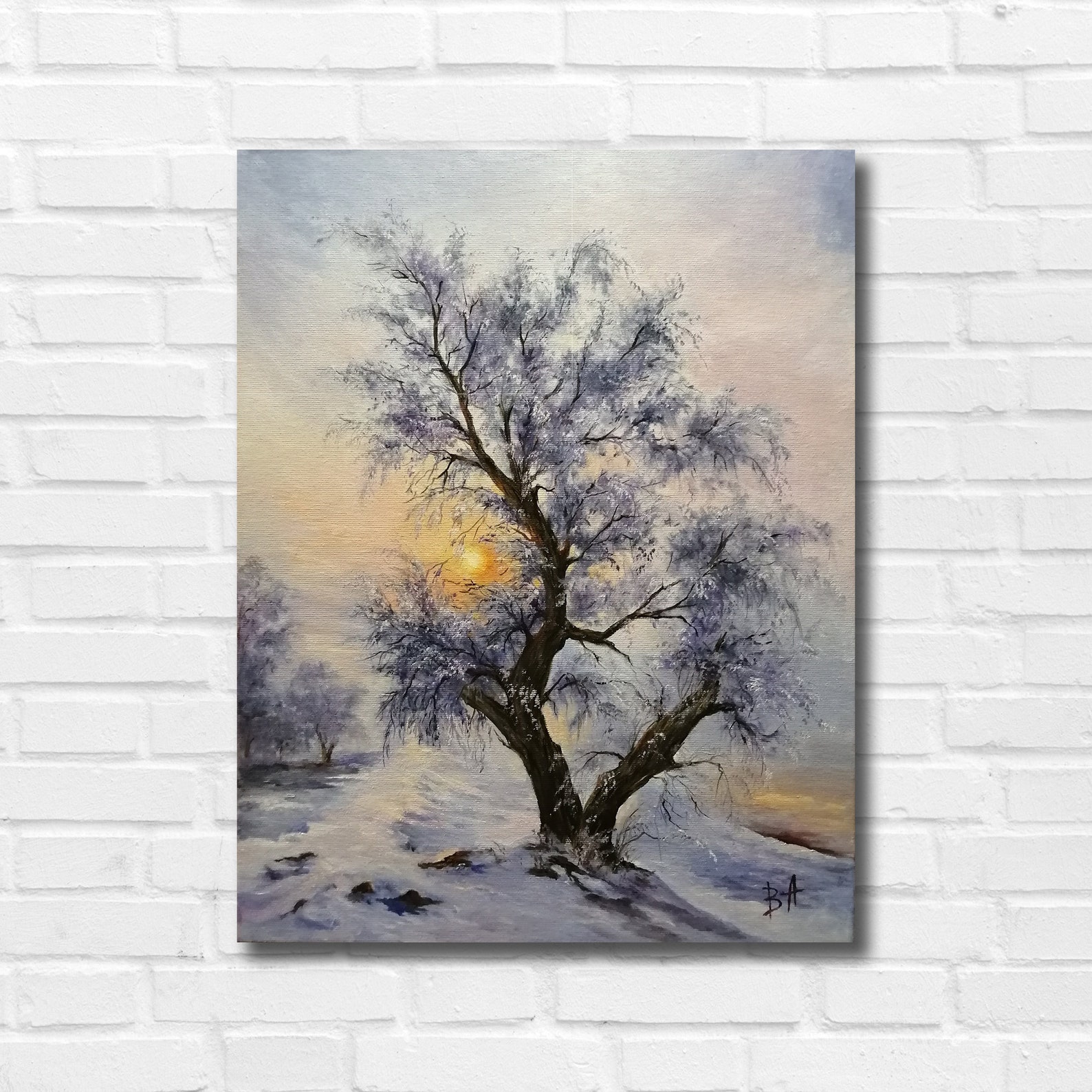 Original Oil Painting on Canvas Tree Painting Landscape - Etsy