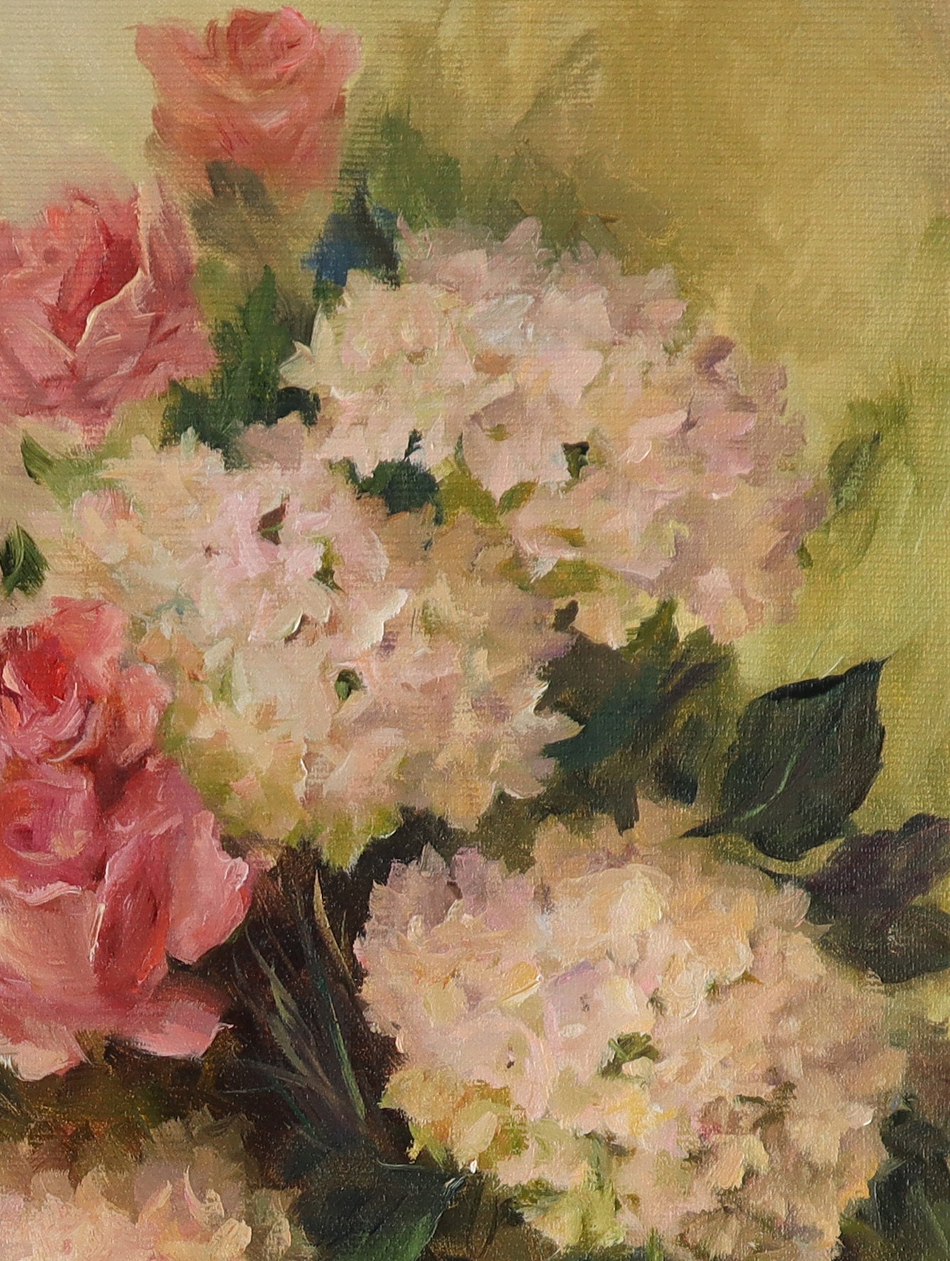 Flower oil painting on canvas Flowers in vase painting | Etsy
