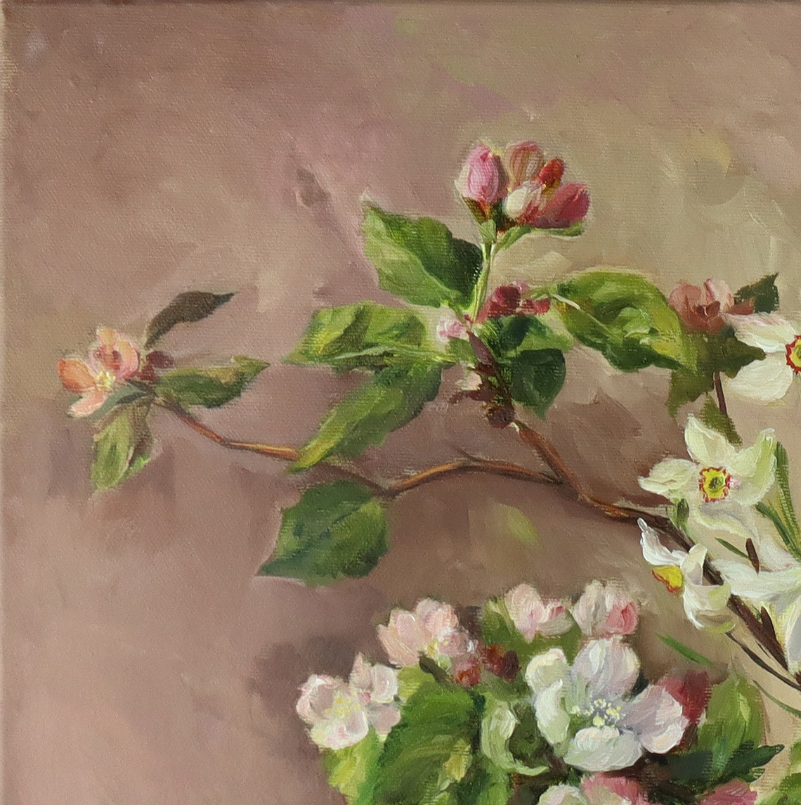 Large Flower Oil Painting on Canvas Flowers in Vase Painting - Etsy