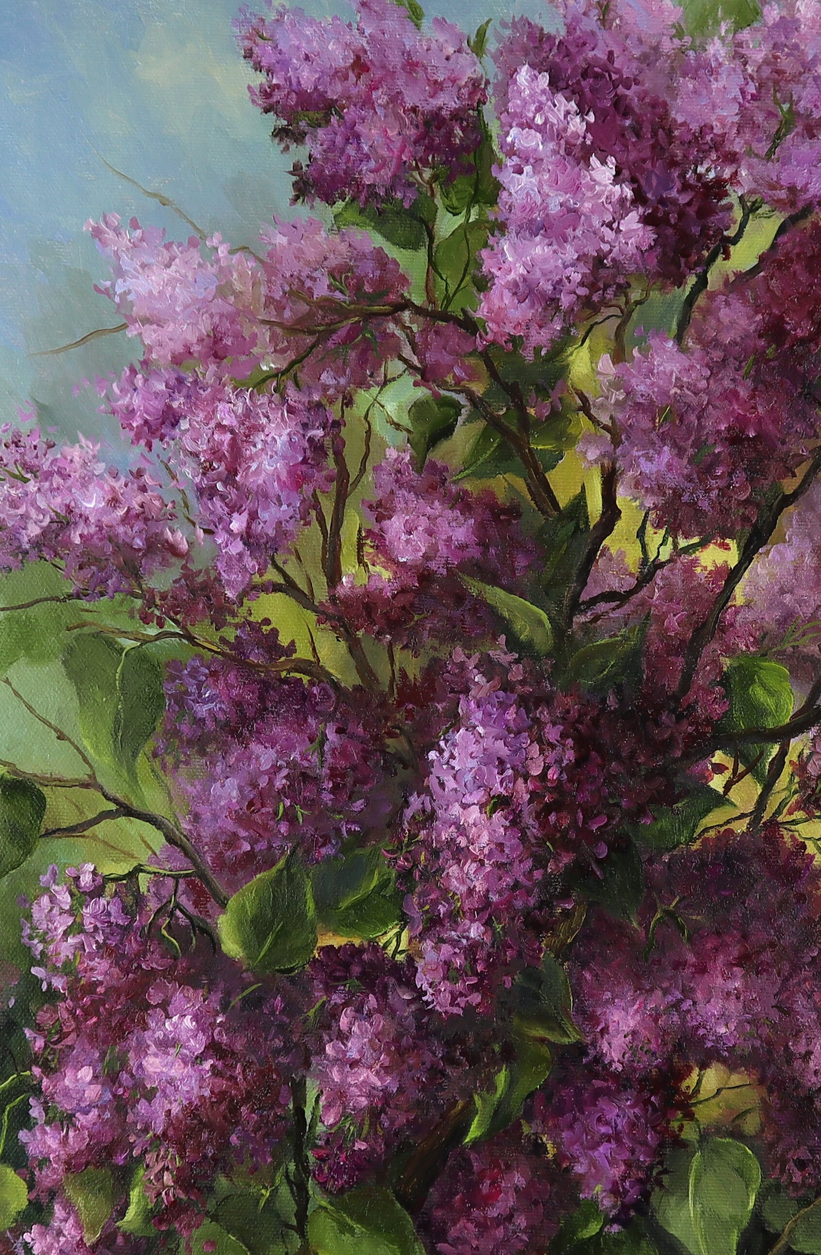 Flower Oil Painting on Canvas Lilac Painting Original - Etsy