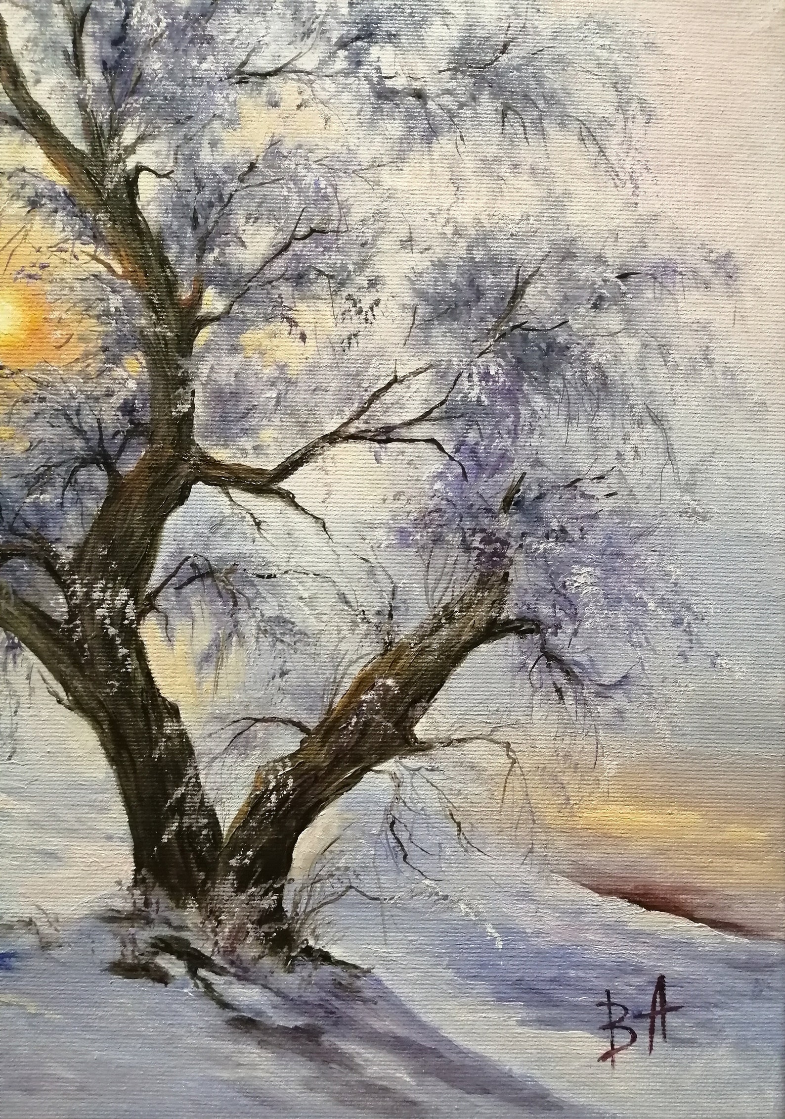 Original Oil Painting on Canvas Tree Painting Landscape - Etsy