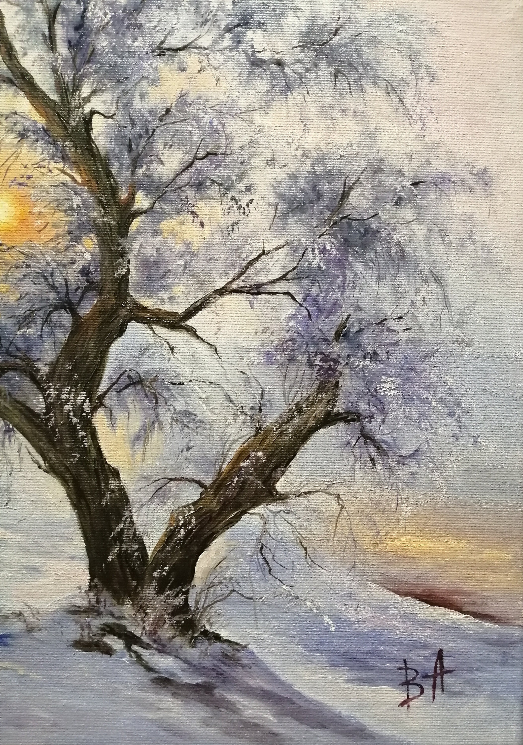 Original Oil Painting on Canvas Tree Painting Landscape - Etsy