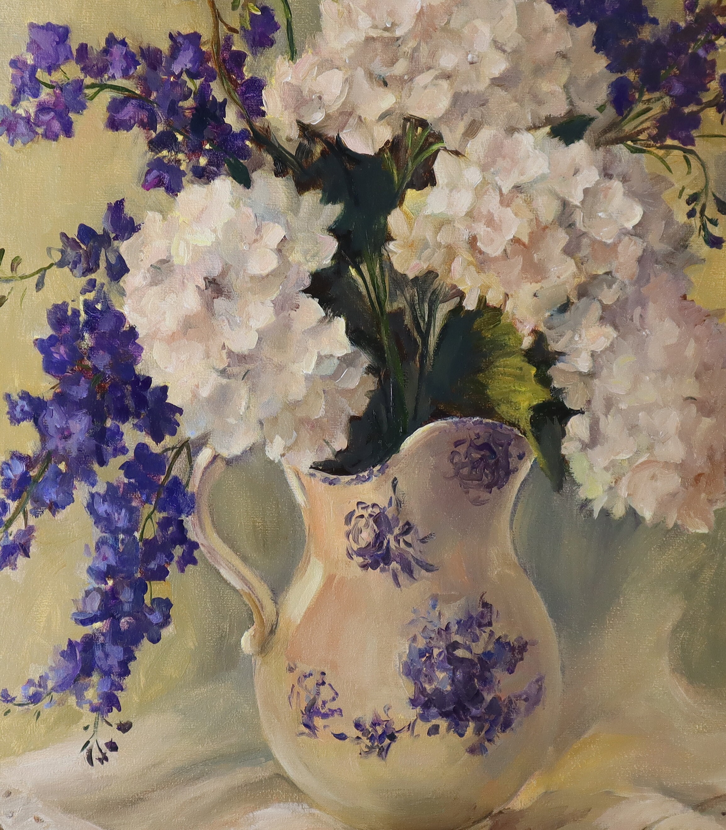 Flower Oil Painting on Canvas, Wildflowers Painting, Bluebell Flowers ...