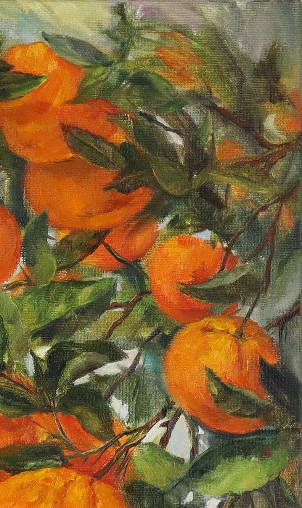 Original Oil Painting on Canvas Citrus Tree Orange Tree - Etsy