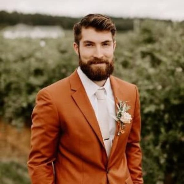 Rust Suit Men - Etsy