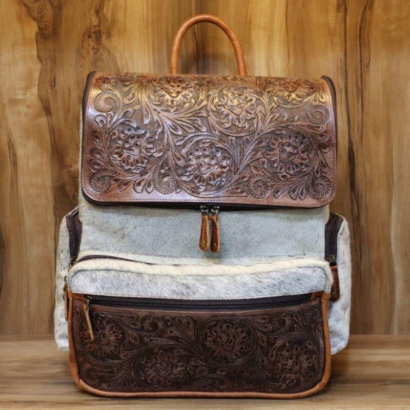 Boho Leather Backpack - Etsy
