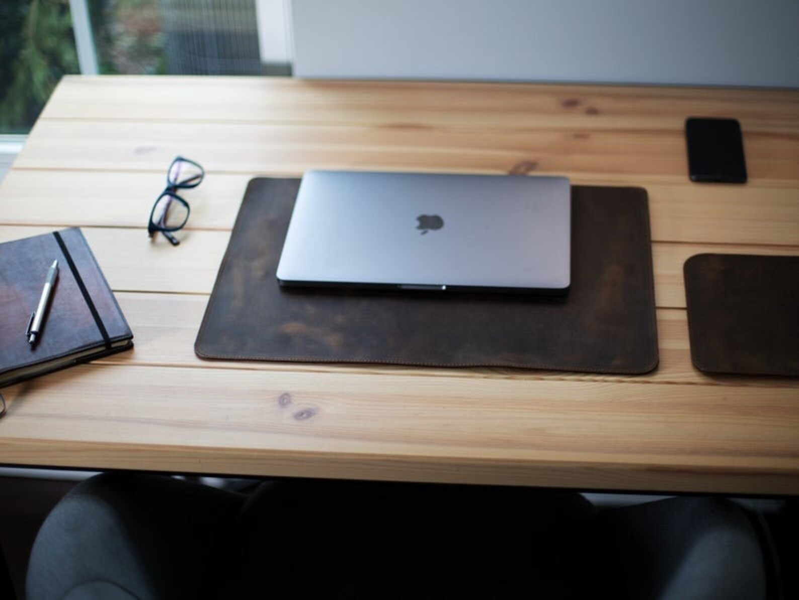 Chromed Leather Desk Pad / Leather Table Cover / Custom Table - Etsy