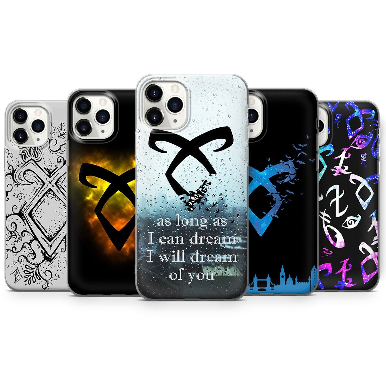 Angelic Power Runes Phone Case for Fit iPhone 14, 13, 12 Pro, XR ...