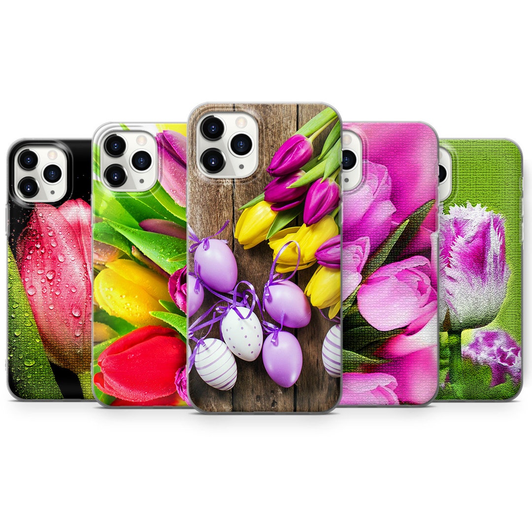 Tulips Flowers Phone Case for Fit iPhone 14, 13, 12, 11, Pro, XR ...