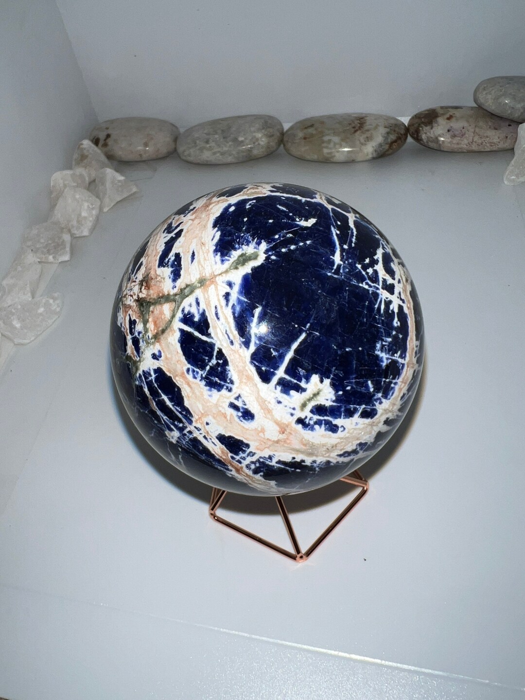 Sunset Sodalite Ring of Fire Crystal Sphere - Etsy