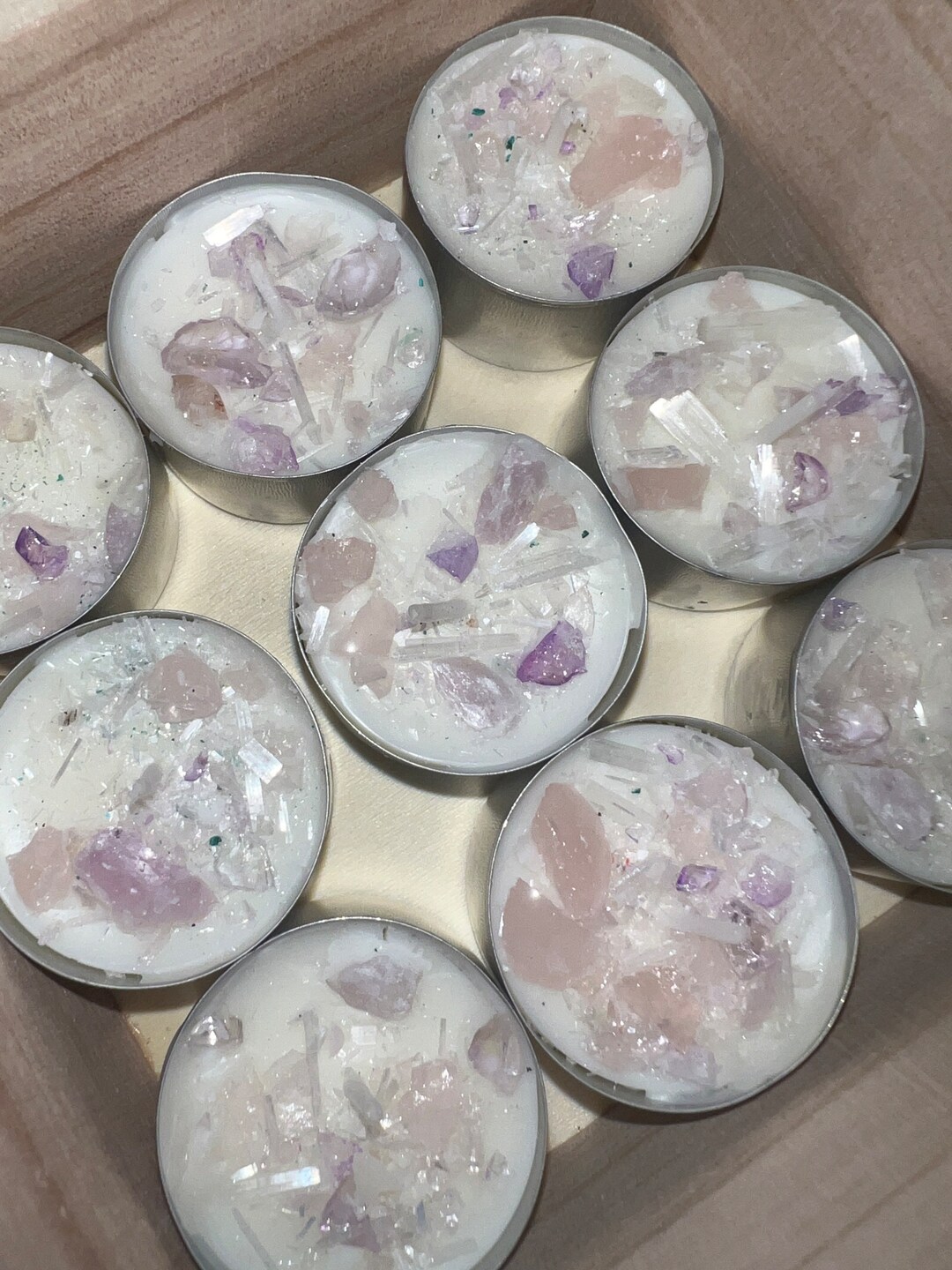 Stardust wish Crystal Tea Light Candles - Etsy