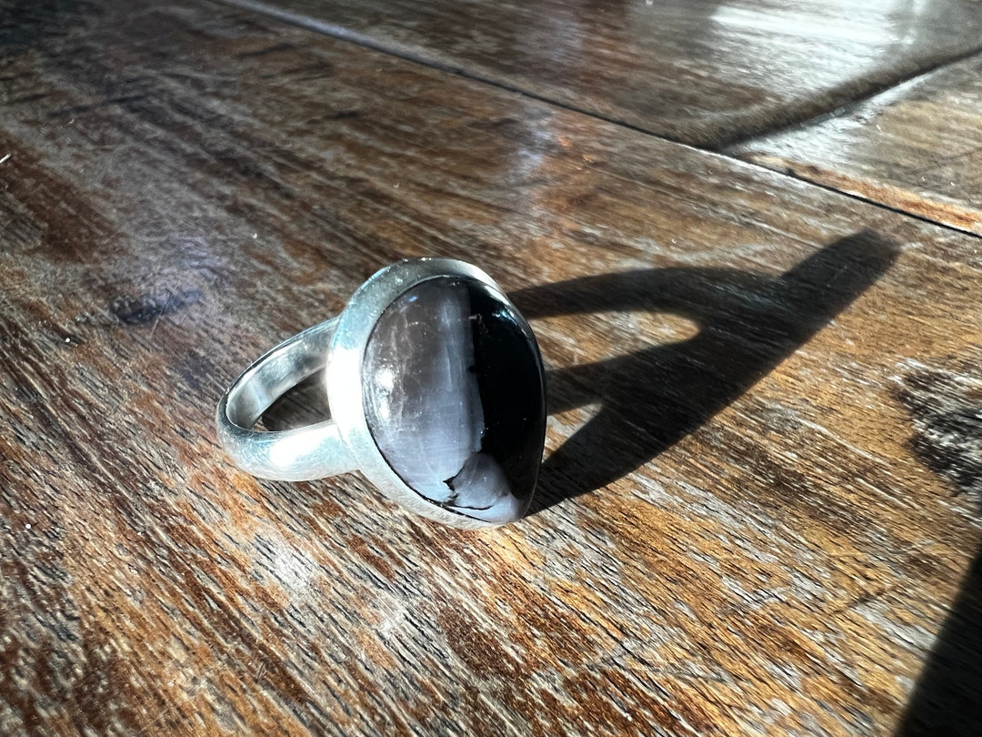 Mystic Merlinite Indigo Garbo Tear Drop Ring .925 Size 8 - Etsy