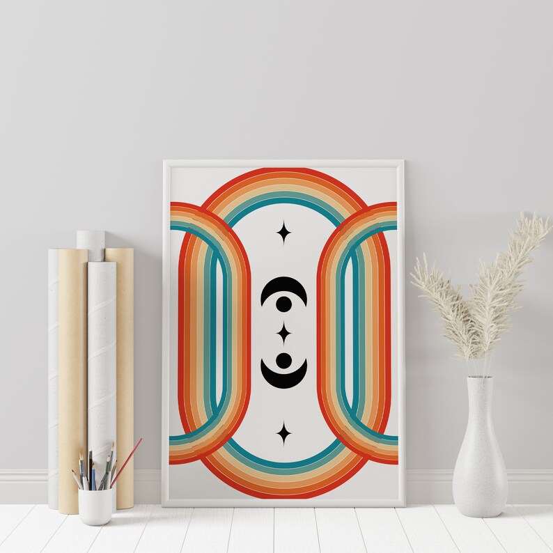Retro Wall Art, Printable Retro Art, Printable Wall Art, Printable Art ...