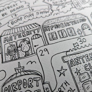 Pregnancy Stages Colouring Poster Map | A3 or A4 | Doula Tools ...