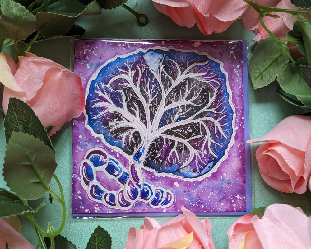 Cosmic Placenta Art Pregnancy Greetings Cards | Spiritual Birth | Doula ...