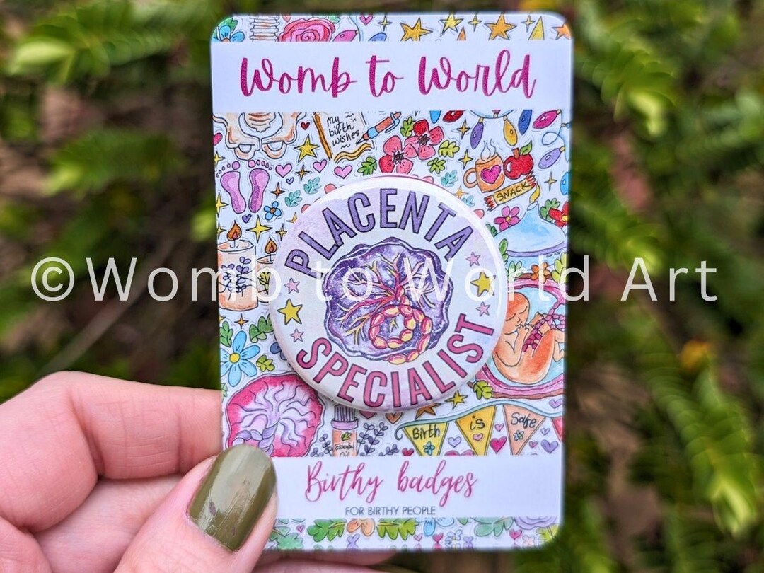 Placenta Encapsulation Specialist Badge Metal Button Badge Placenta ...