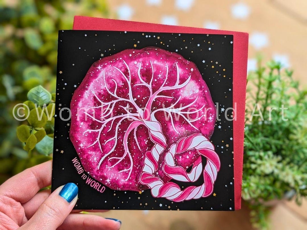 Placenta Art Midwife Card | Pregnancy Greetings Cards | Spiritual Birth ...