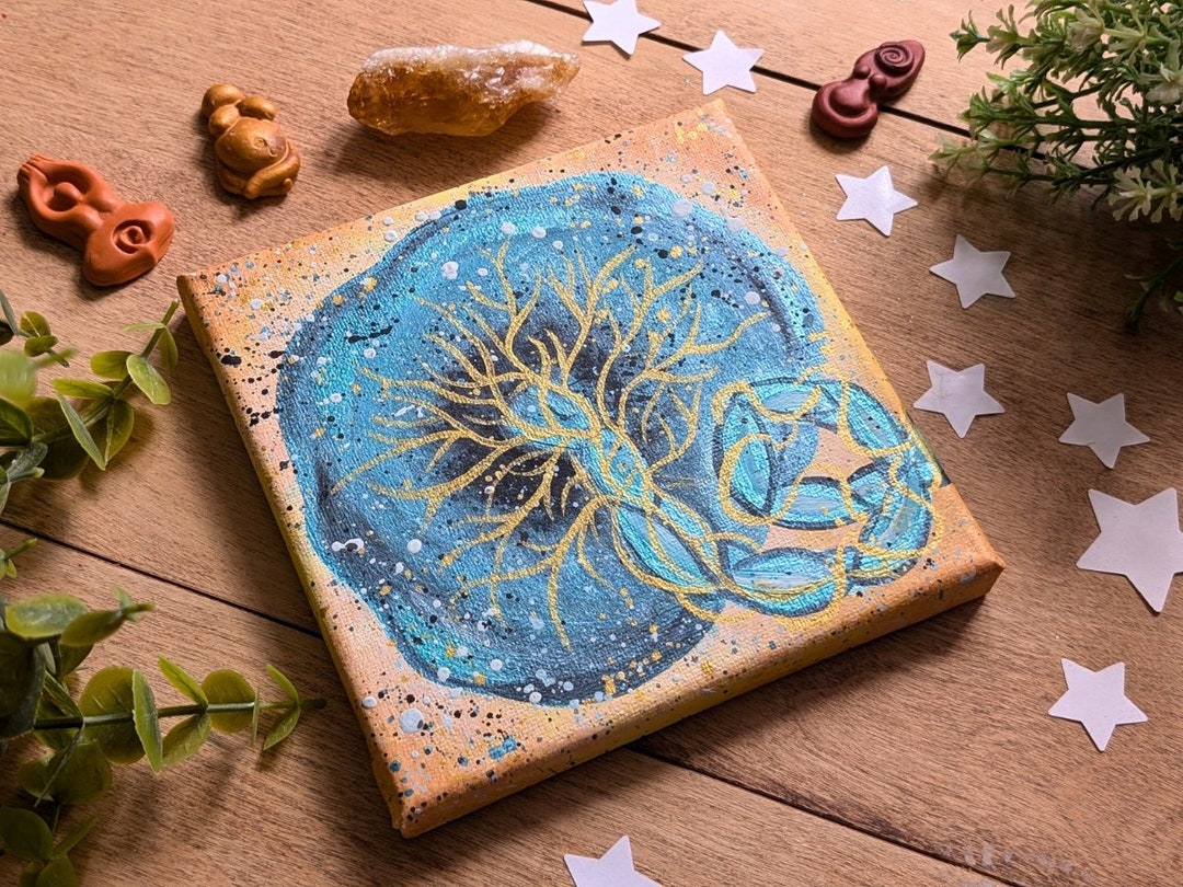 Placenta Art Canvas Painting Midwife Thank You Gift Student Midwife Art ...