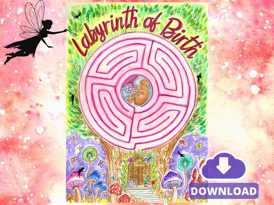 Labyrinth of Birth A3 Meditation Tool PDF Download Childbirth Doula ...