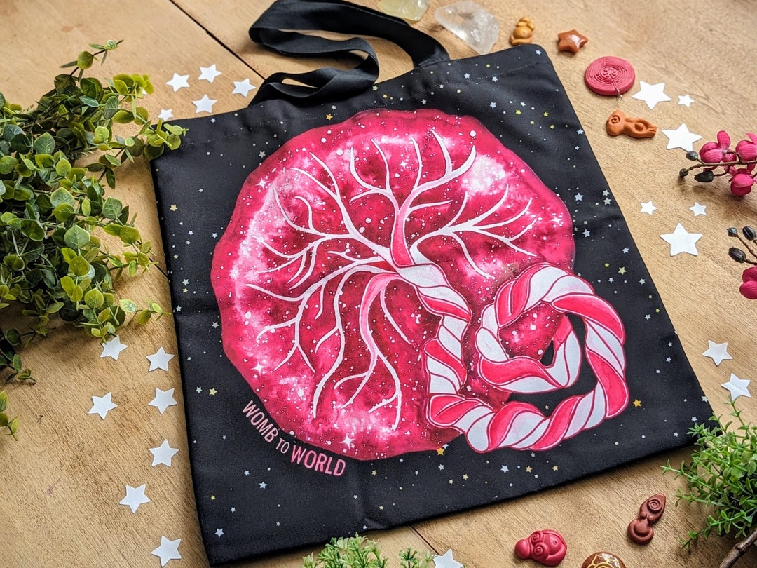 Cosmic Placenta Midwife Bag | Doula OB Tote | Birth Bag | Midwife Thank ...