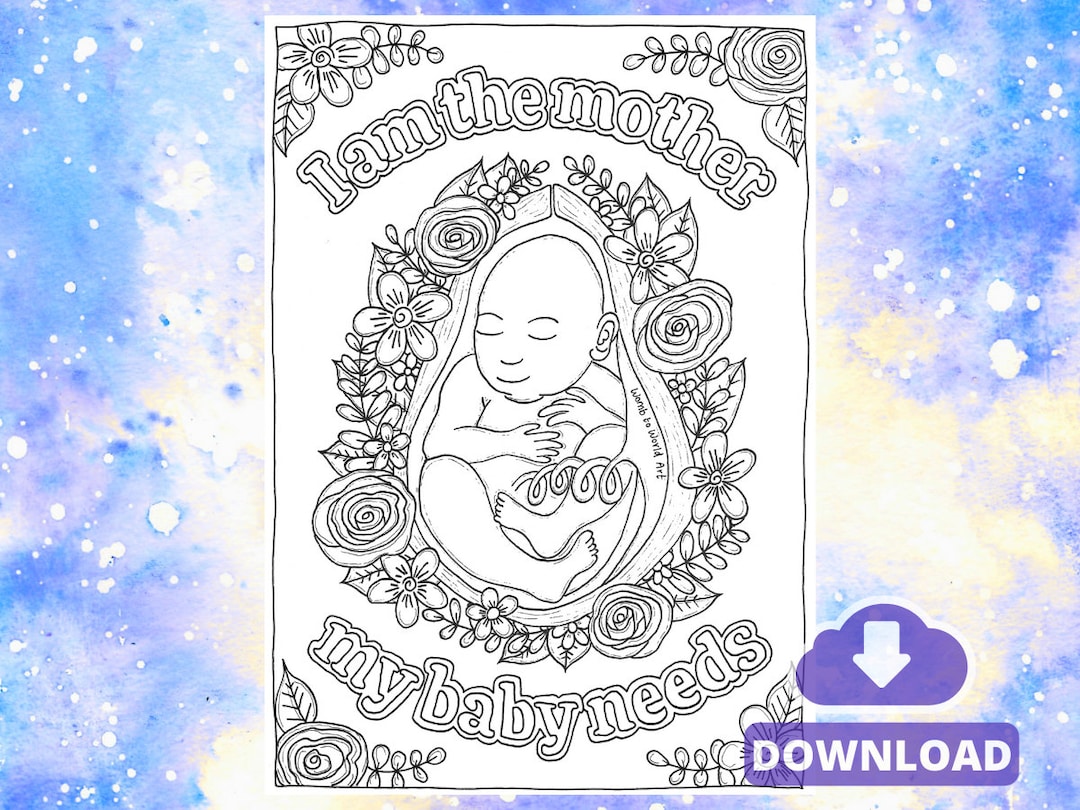 Mother's Day Colouring Page Download | Birthworker Handouts | Doula ...