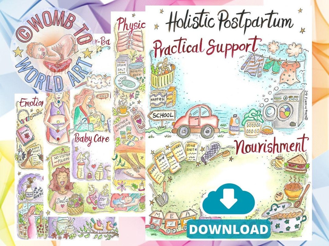 Visual Postpartum Plan PDF Template Download | Illustrated Doula ...
