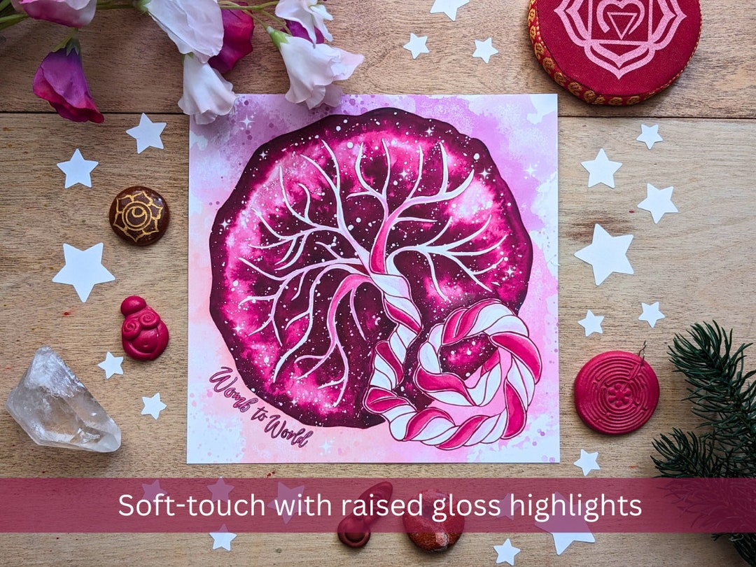 Luxury Placenta Art Print Midwife Thank You Gift Student Midwife Art ...