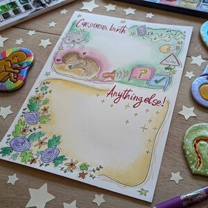 Illustrated Visual Birth Plan Template: Watercolour Doula Handouts for ...