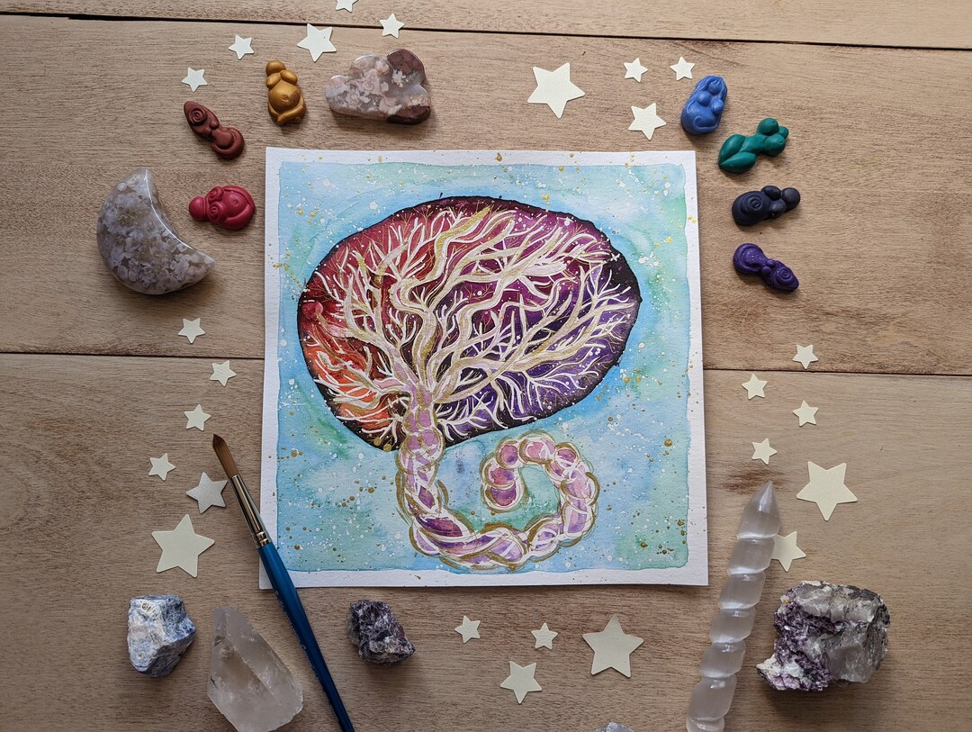 Dreamy Placenta Art Original Womb 10 Watercolour - Etsy