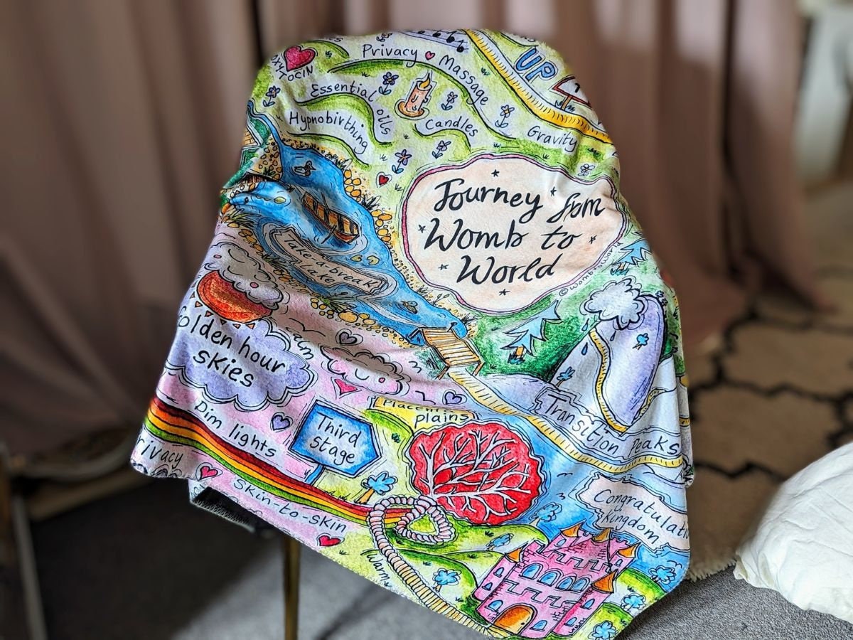 Large Stages of Birth Map Plush Blanket Antenatal Education - Etsy