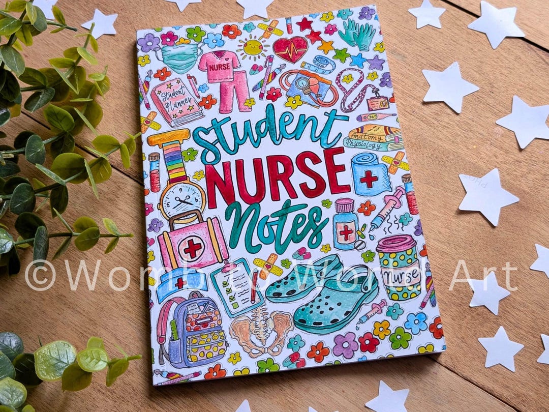 Student Nurse Notebook A5 Lined | Nursing Notepad | Nurse Art Notepads ...