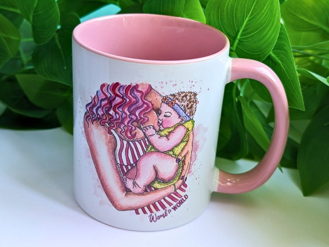Breastfeeding Baby and Mother Mug | Doula Gift | Midwife ...