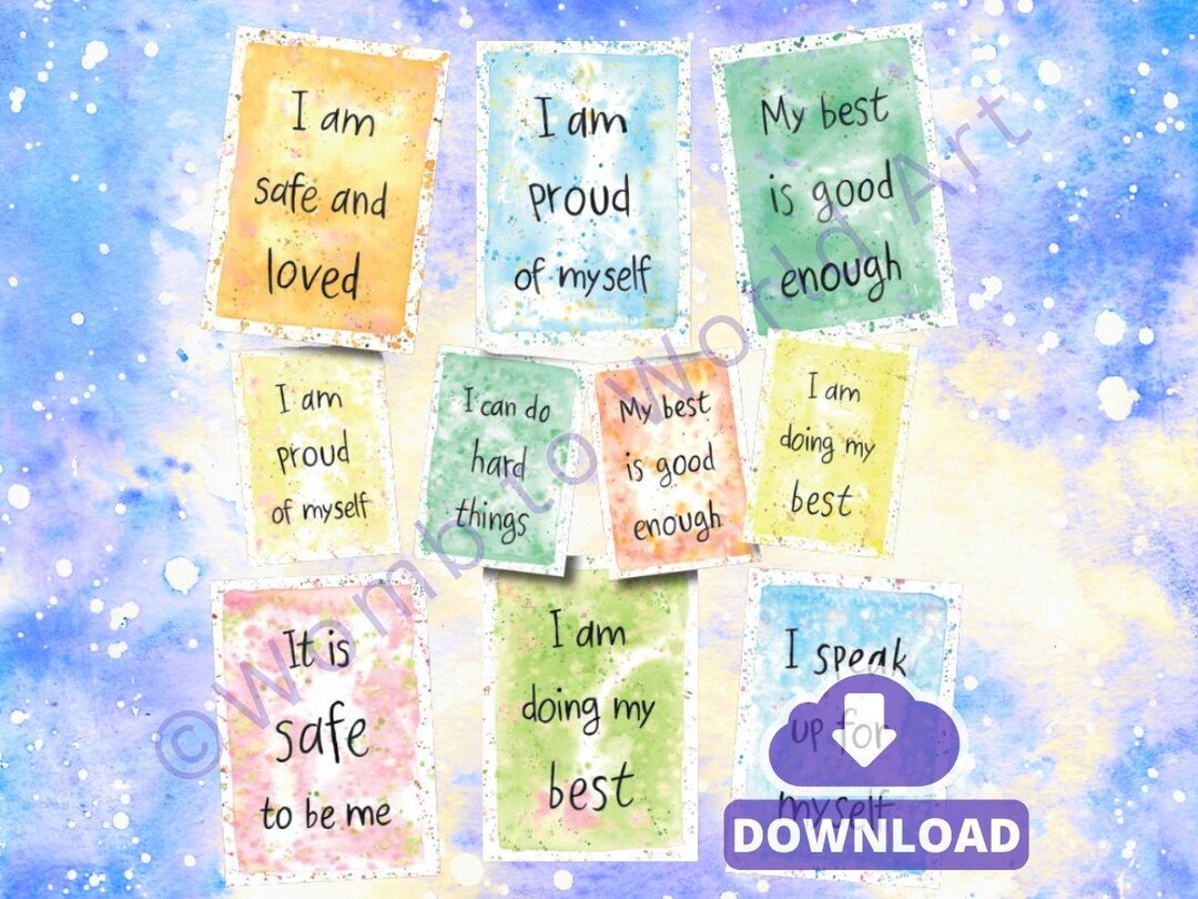 15 Healing Affirmations Prints or Cards | Original Watercolour Self ...