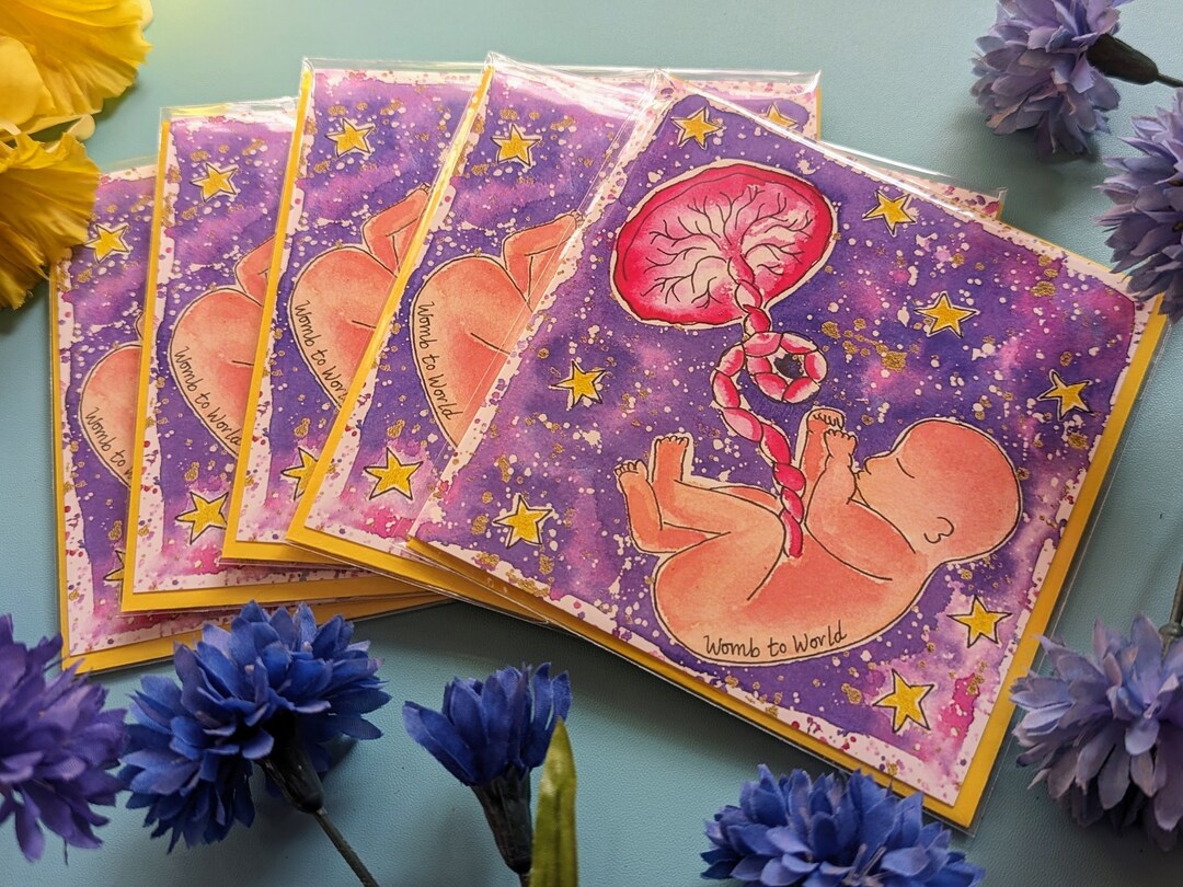 Cosmic Womb Baby Pack of Doula Client Cards Hypnobirthing Goody Bags ...