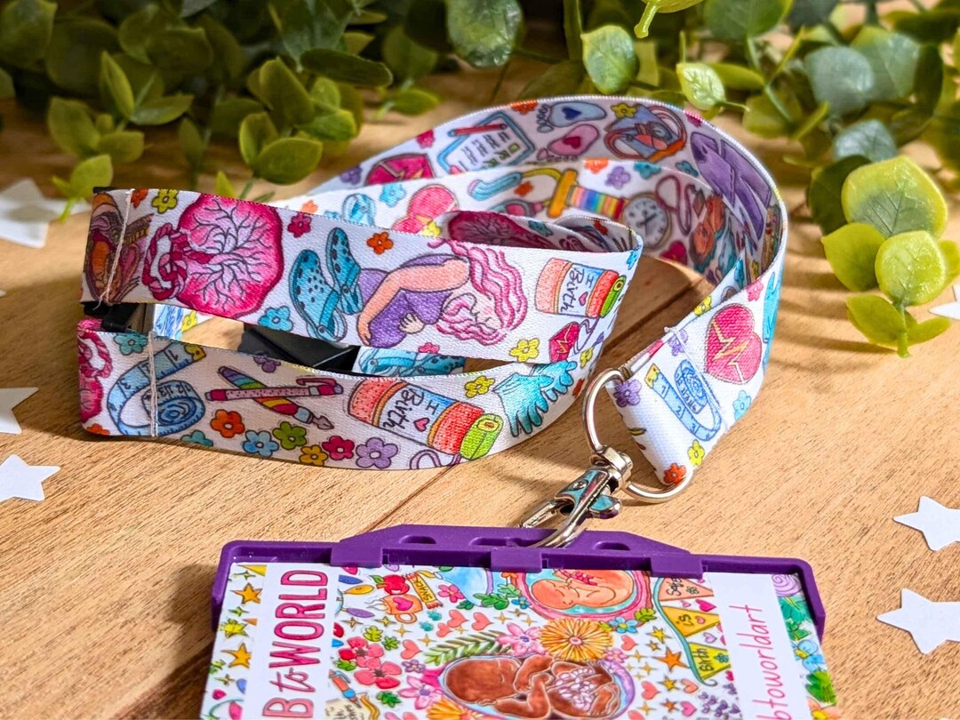 Midwifery Lanyard: OBGYN, Midwife ID Badge Holder, Maternity Support ...