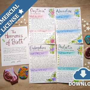 Hormones of Birth Hypnobirthing PDF Handout Labour Printouts Antenatal ...