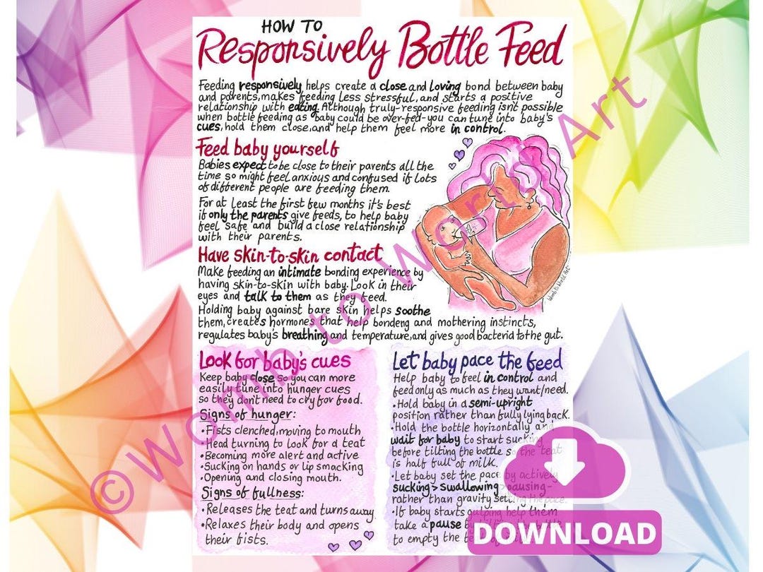 Responsive Bottle Feeding Download | Newborn Paced Feeding Leaflet PDF ...